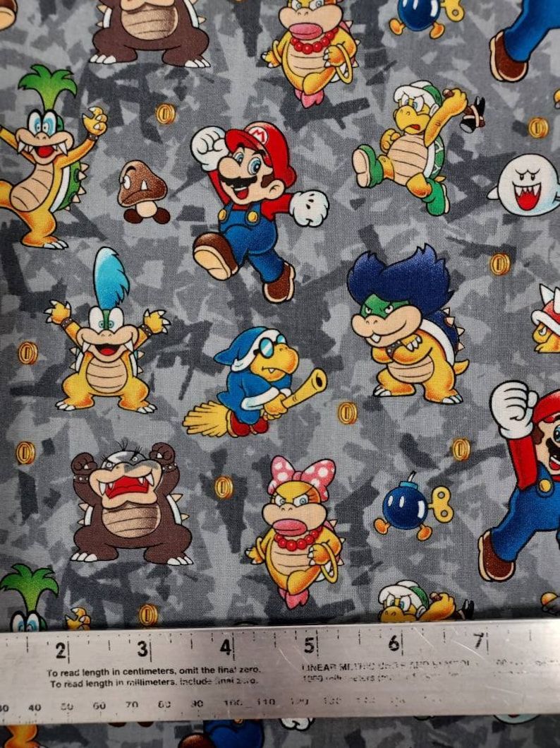 Super Mario Brothers 100% Cotton Fabric: Quilting & Crafts - Etsy