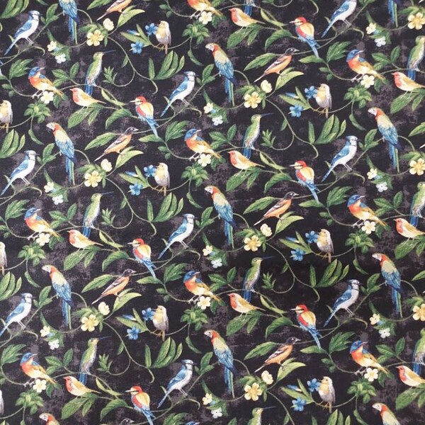 Bird Fabric by the Yard - Etsy