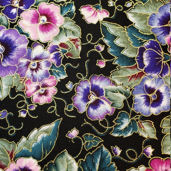 Pansies Fabric - Etsy
