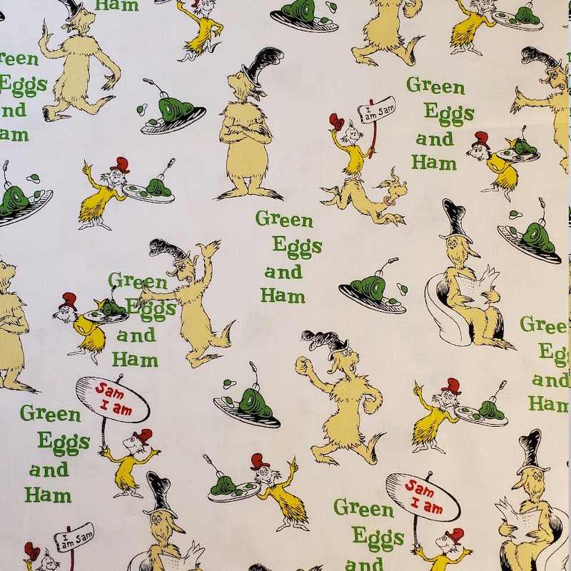Green Eggs and Ham Fabric - Etsy