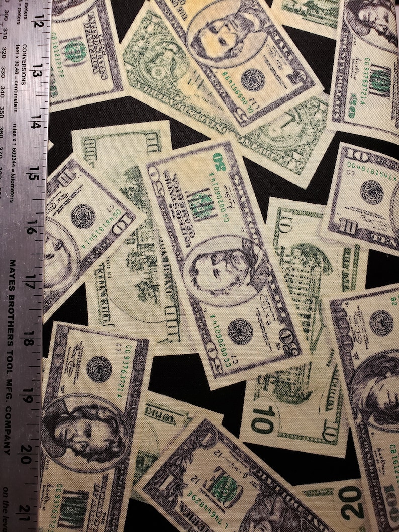 Money Fabric by the Yard 100% Cotton for Clothing crafts and - Etsy