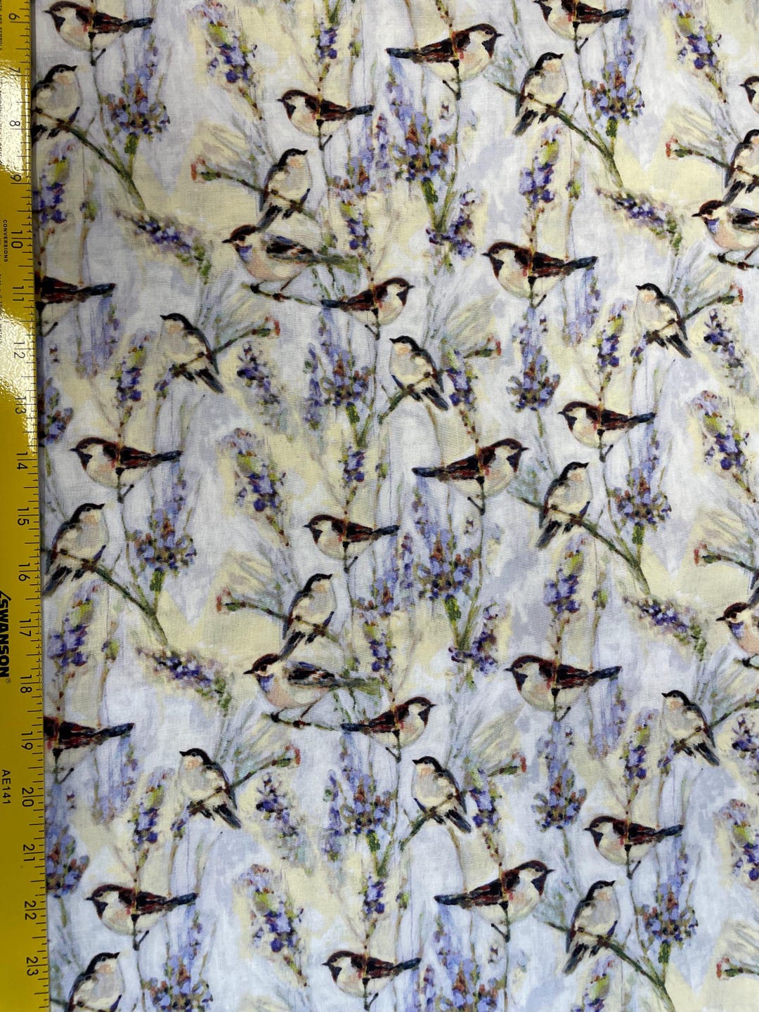 Susan Winget Birds on Lavender Fabric, 100% Cotton, BTY - Etsy