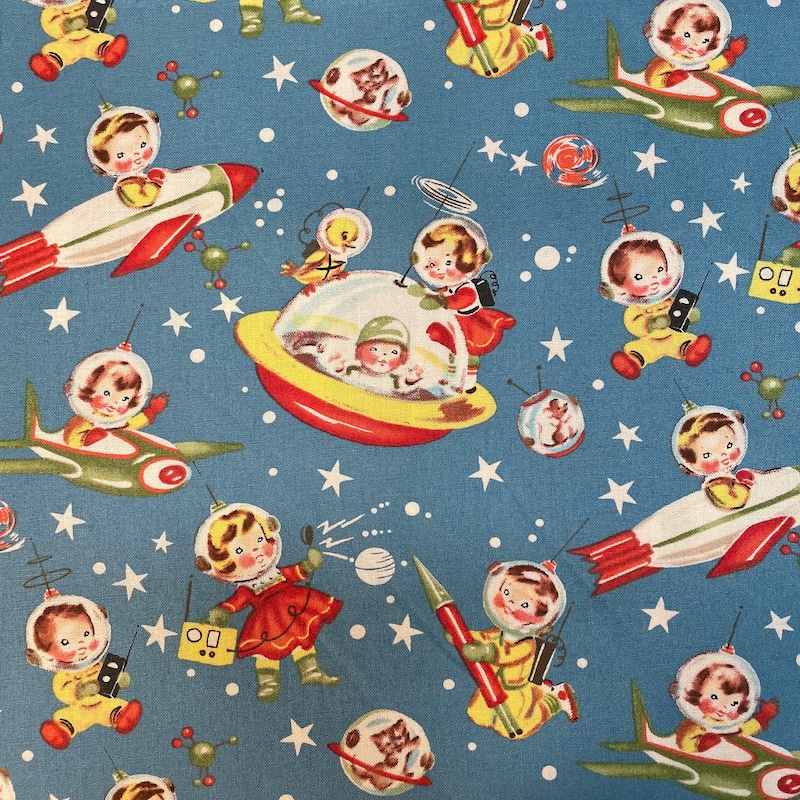 Retro Space Fabric - Etsy