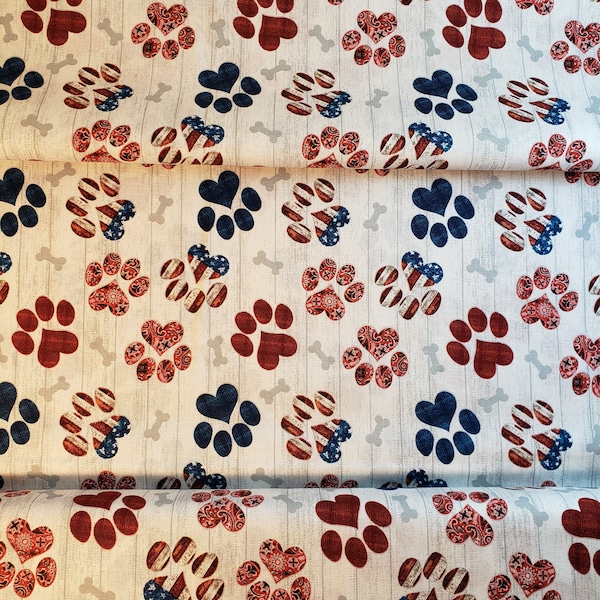 Paw Print Fabric - Etsy