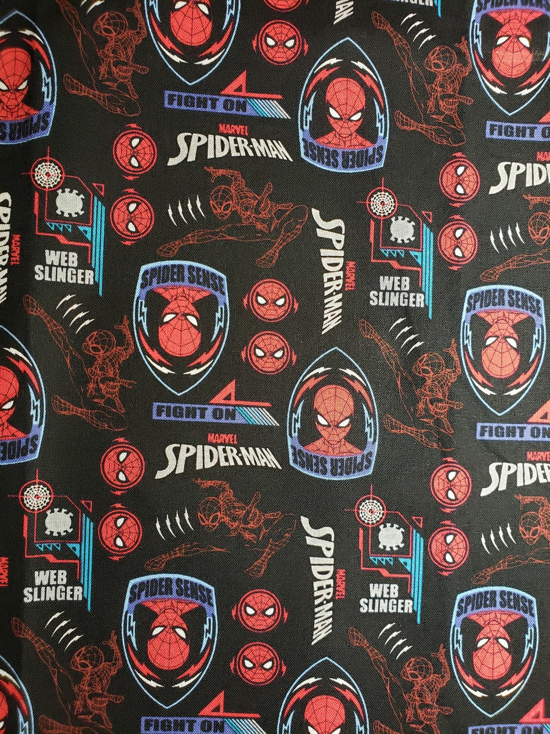 Spiderman Fabric Single Yard 100% Cotton for Clothing ,crafts and ...