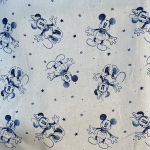 Mickey and Minnie Mouse Starry Night Fabric: 100% Cotton - Etsy