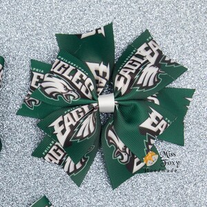 Philiadelphia Eagles Football Hair Bow | Toddler Girls Hair Bow | Baby ...