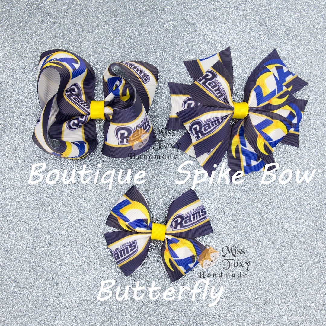 Los Angeles Rams Football Hair Bow | Toddler Hair Bows | Girls Hair Bow ...