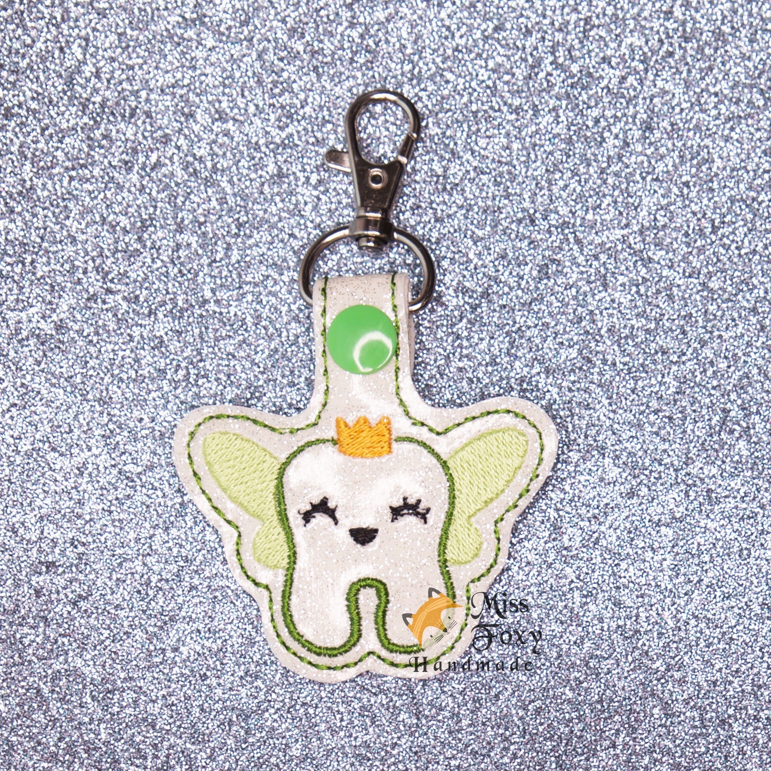 Cute Kawaii Tooth Fairy Glitter Vinyl Snap Tab Keychain Key - Etsy