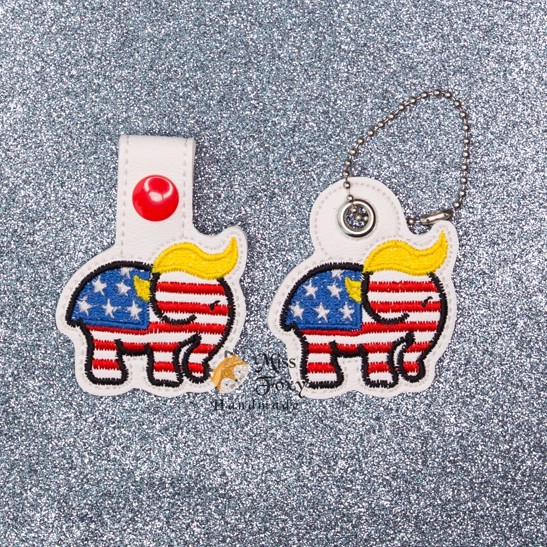Trump Republican Party Vinyl Keychain | Key Fob | Backpack Charm ...