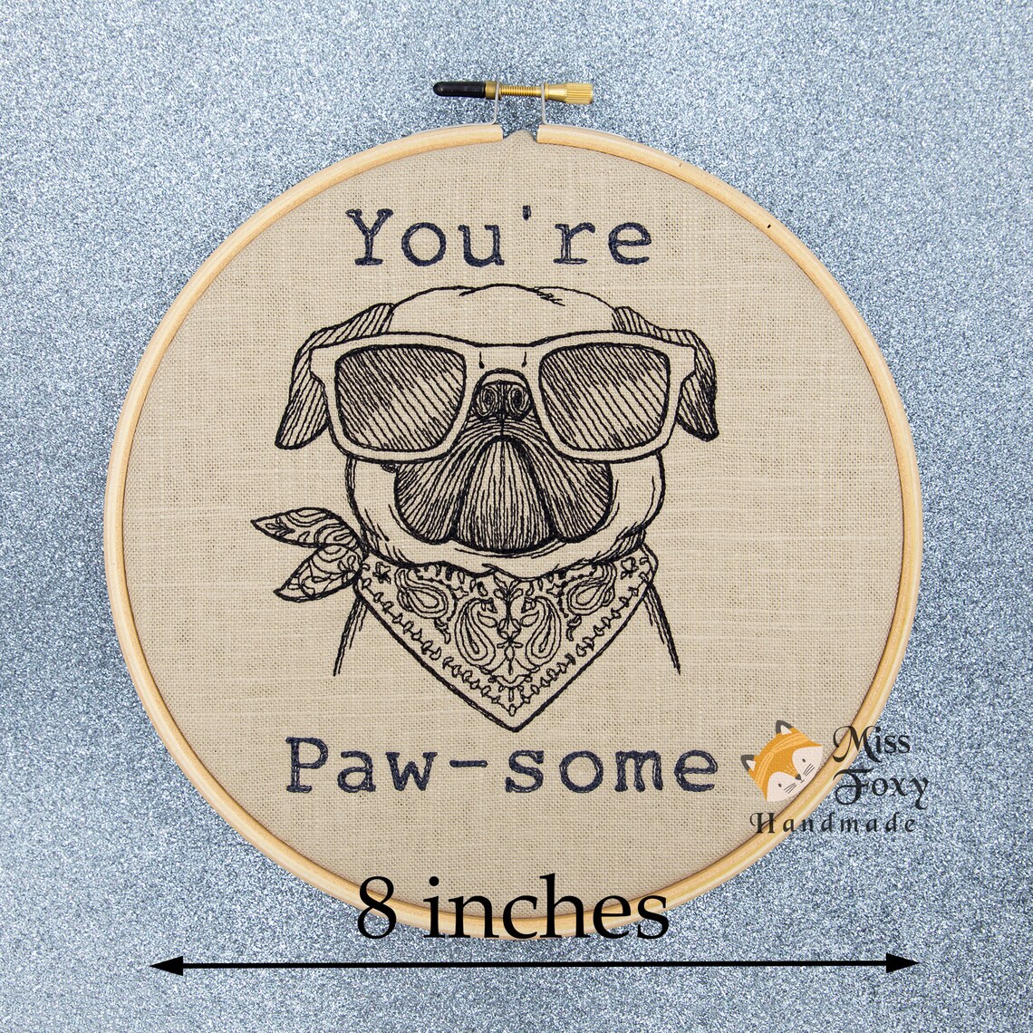 You're Paw-some Pug Dog Funny Saying Mem Gift Farm Decor 8 - Etsy