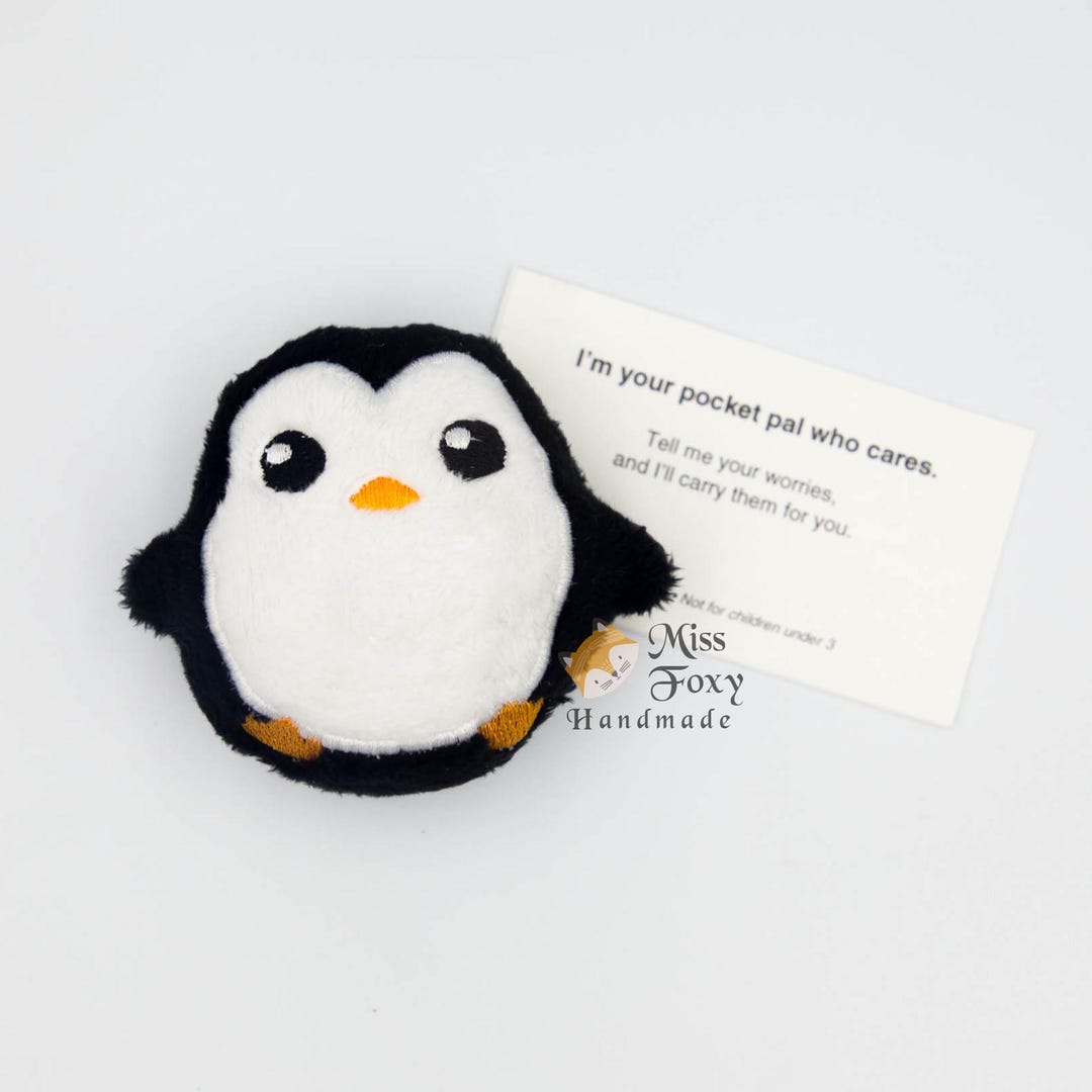 Kawaii Penguin Worry Pet Plush & Onesie – Mini Minky Pocket Pal ...
