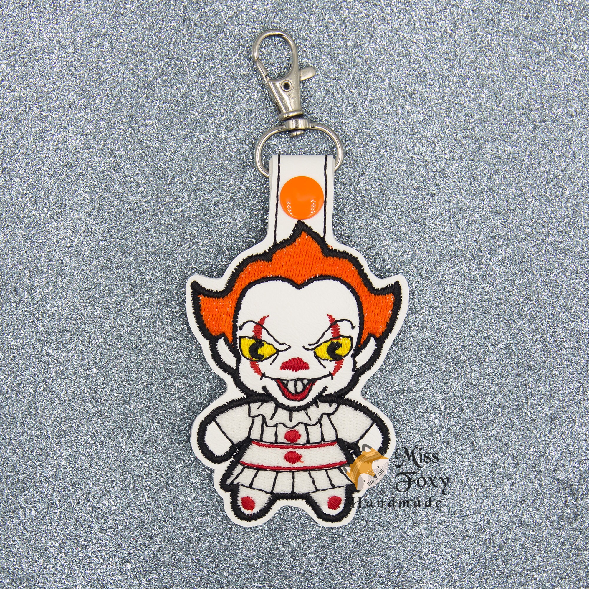 Chibi Horror Scary Movie Villains Vinyl Snap Tab Keychain | Key Fob ...