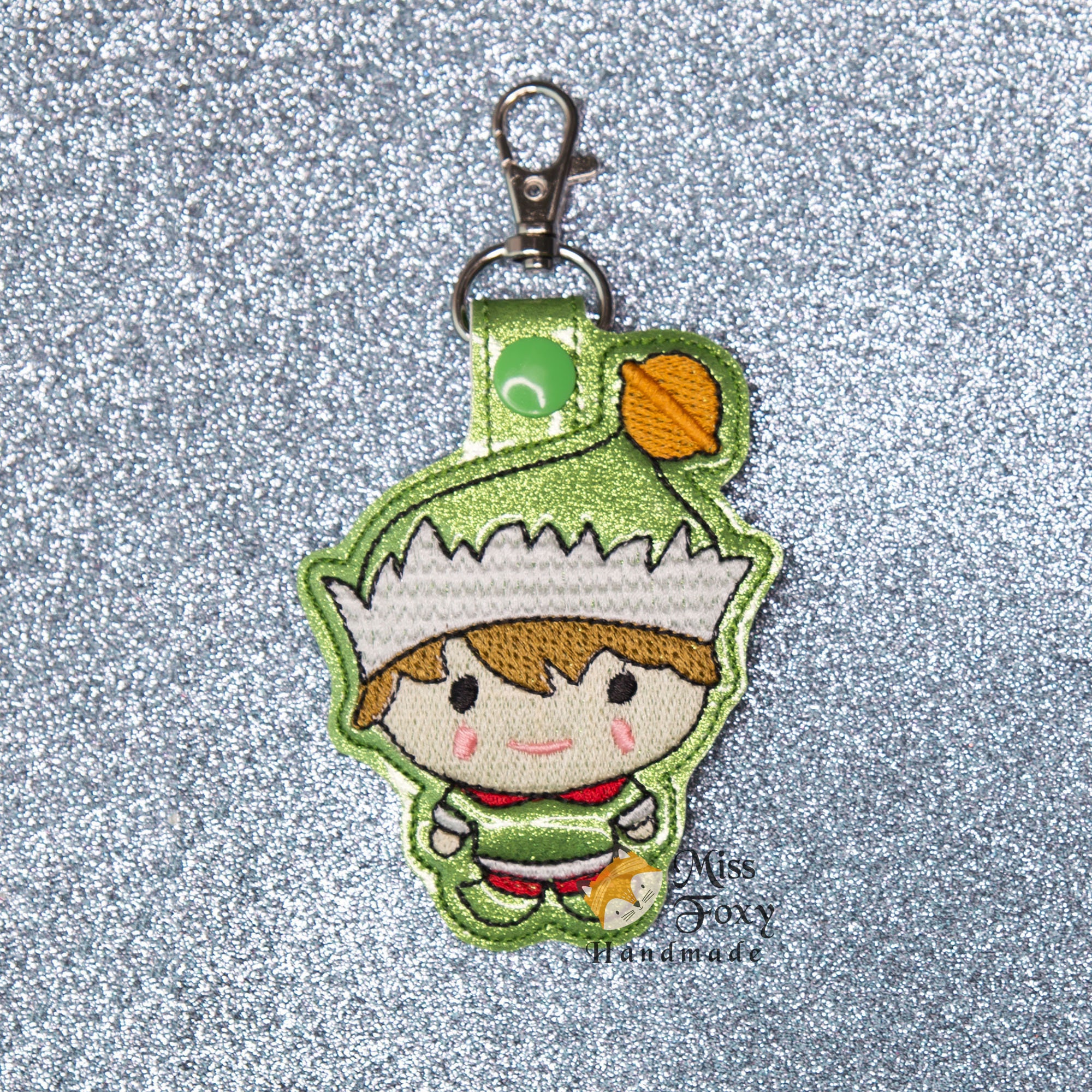 Santa Claus & Christmas Elf Vinyl Keychain Key Fob | Etsy