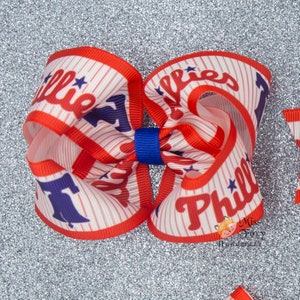 Philadelphia Phillies Baseball Hair Bow | Toddler Hair Bows | Girls ...