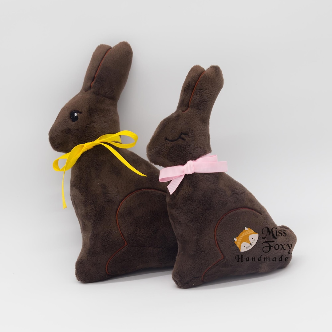 Chocolate Bunny Plush Stuffed Animal | Soft Cuddle Plushie Stuffie ...