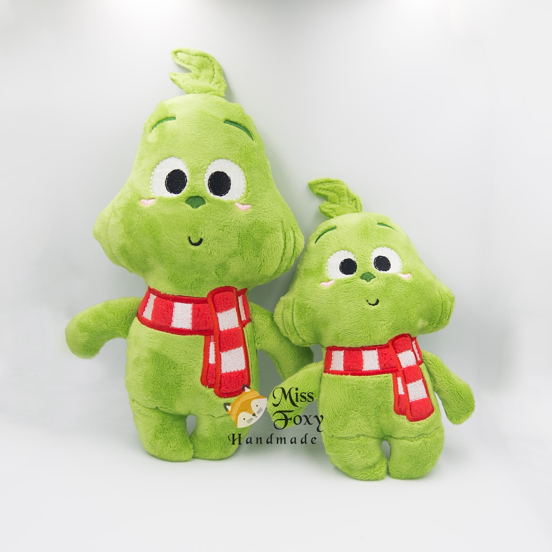 Mr. Mean Green Guy Minky Plush Stuffie, Holiday Cute Soft Plushie ...