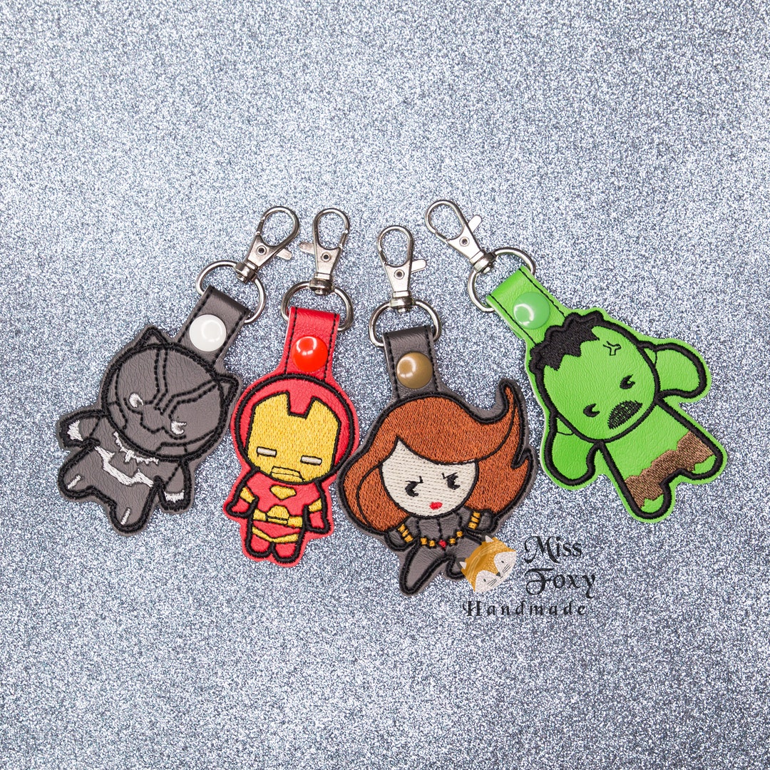 Superhero Chibi Style Movie Characters Inspired Vinyl Keychain | Key ...