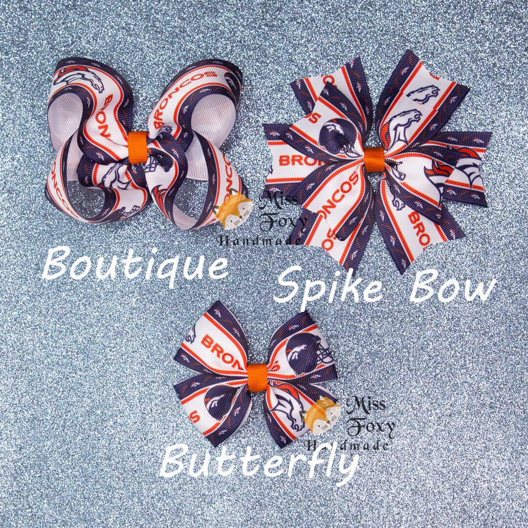 Denver Broncos Football Hair Bow | Toddler Girls Hair Bow | Baby ...