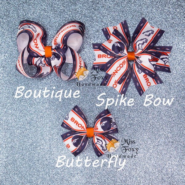 Broncos Hair Bow - Etsy