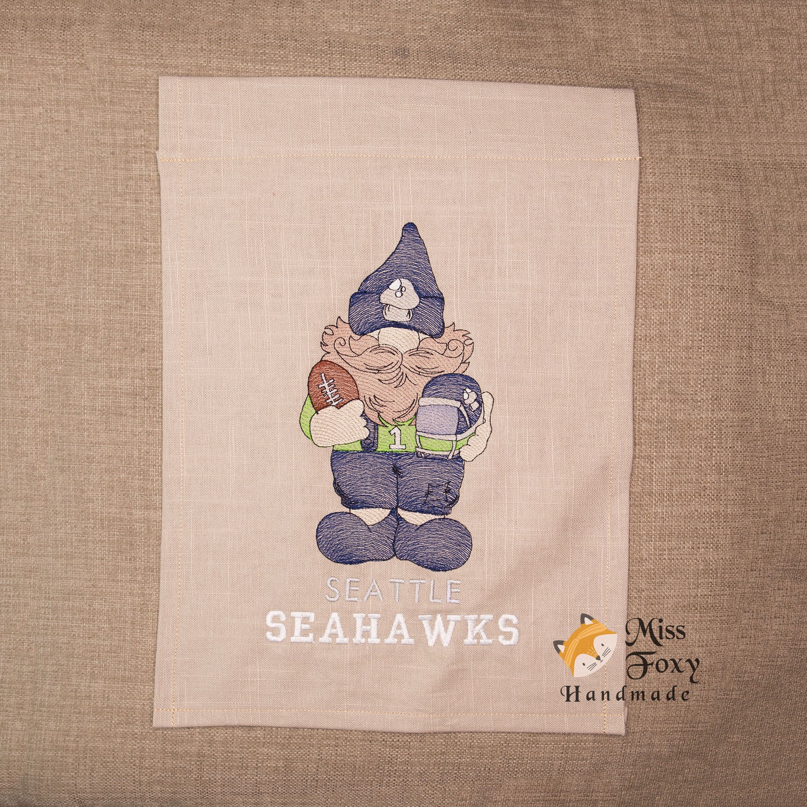 Football Gnome Seattle Seahawks Welcome Garden Flag Sign - Etsy