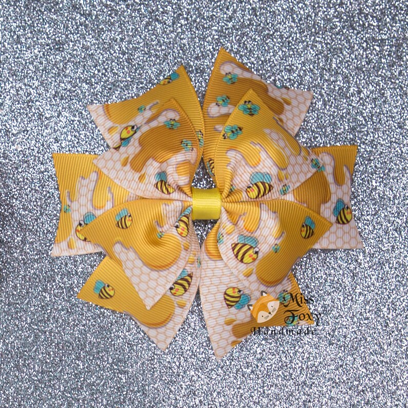 Cute Honey Bee Beehive Hair Bow | Toddler Hair Bows | Girls Hair Bow ...