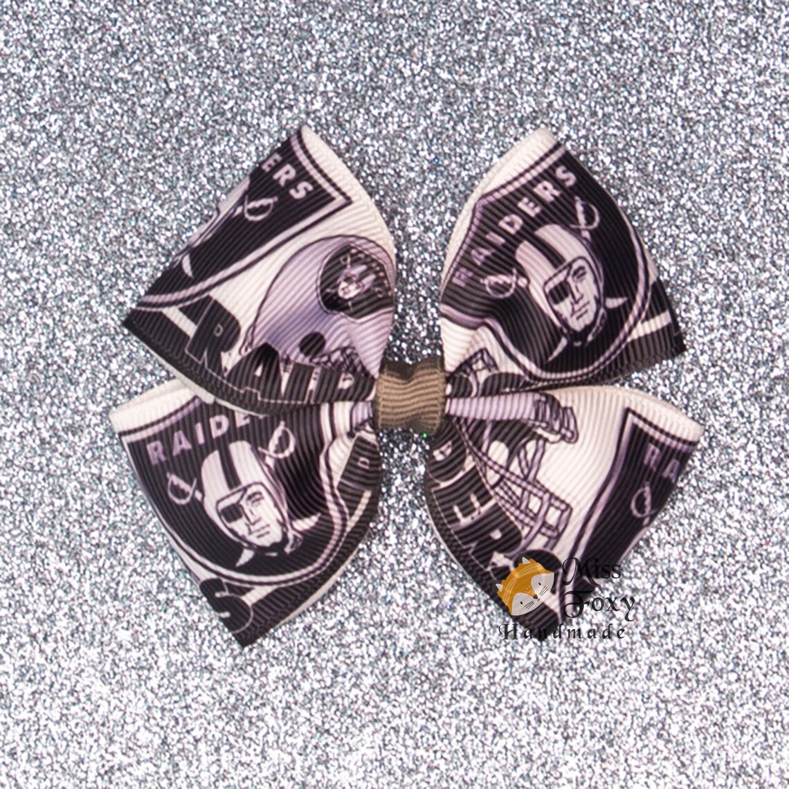 Las Vegas Raiders Football Hair Bow Toddler Girls Hair Bow | Etsy