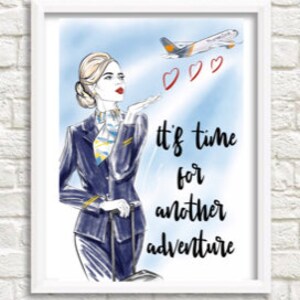 Thomas Cook Flight Attendant Travel Print - Etsy