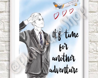 Thomas Cook Flight Attendant Travel Print | Etsy