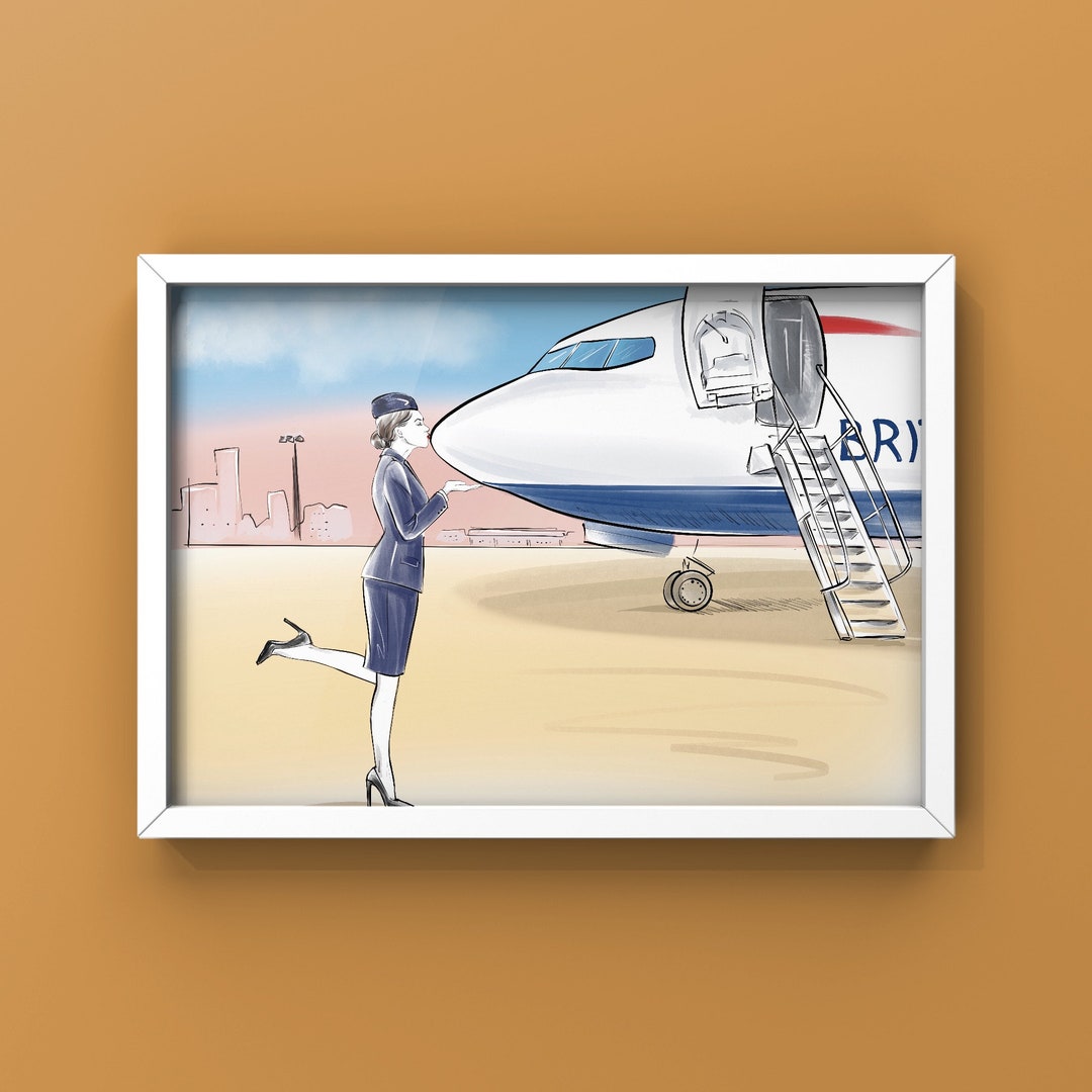 British Airways Flight Attendant Poster Cabin Crew Print - Etsy