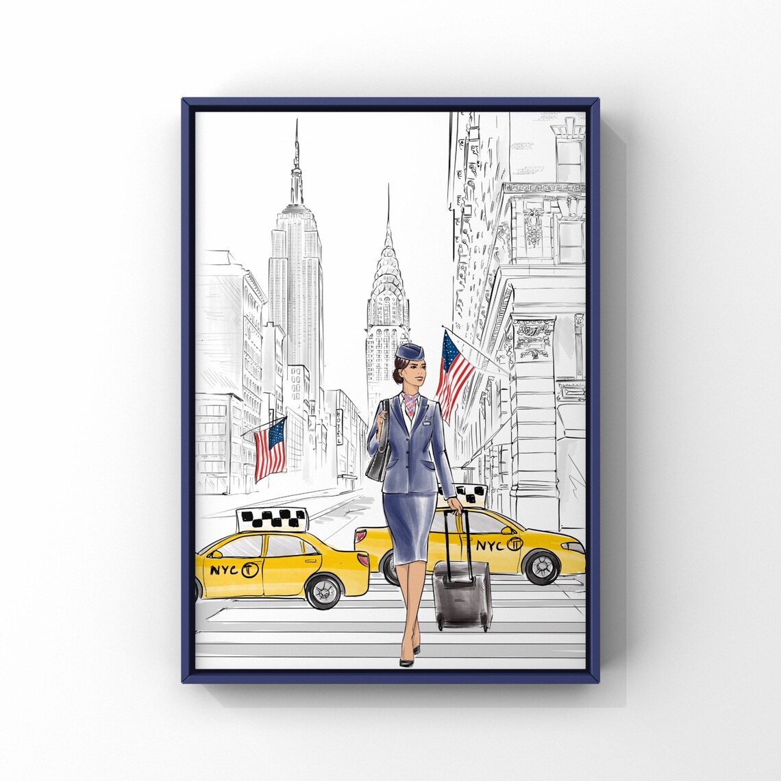 British Airways new York New York Cabin Crew Poster - Etsy