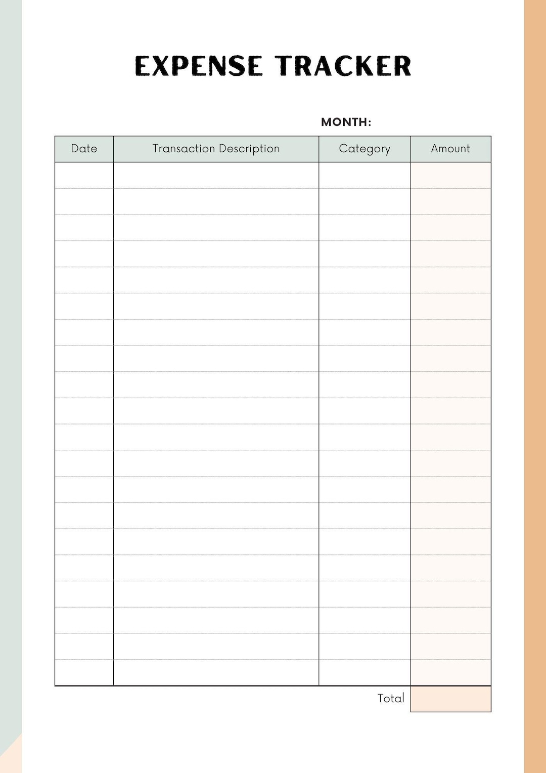 Etsy Shop Expense Tracker | Printable Business Finance Log | Small ...