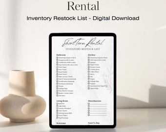 Short Term Rental Inventory Checklist - Airbnb Inventory Checklist ...