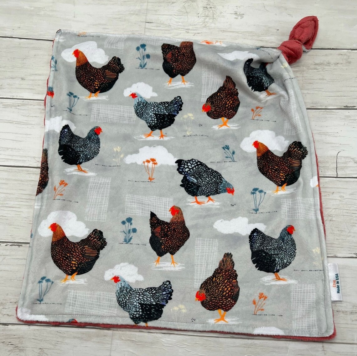 Rooster Farm Personalized Baby Crib Blanket | Personalized Chicken ...