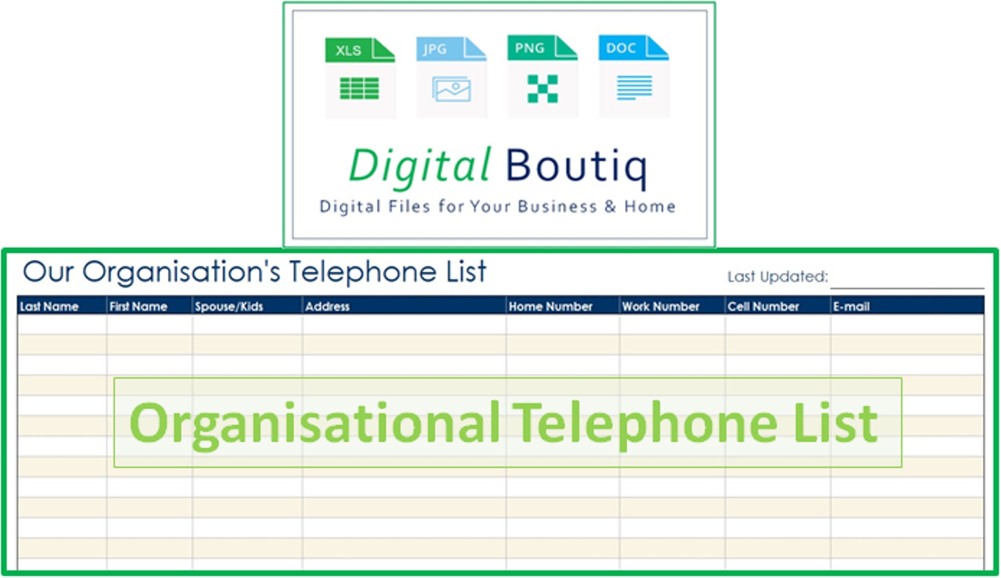 Digital Download: Organisational Telephone List - Company Telephone ...