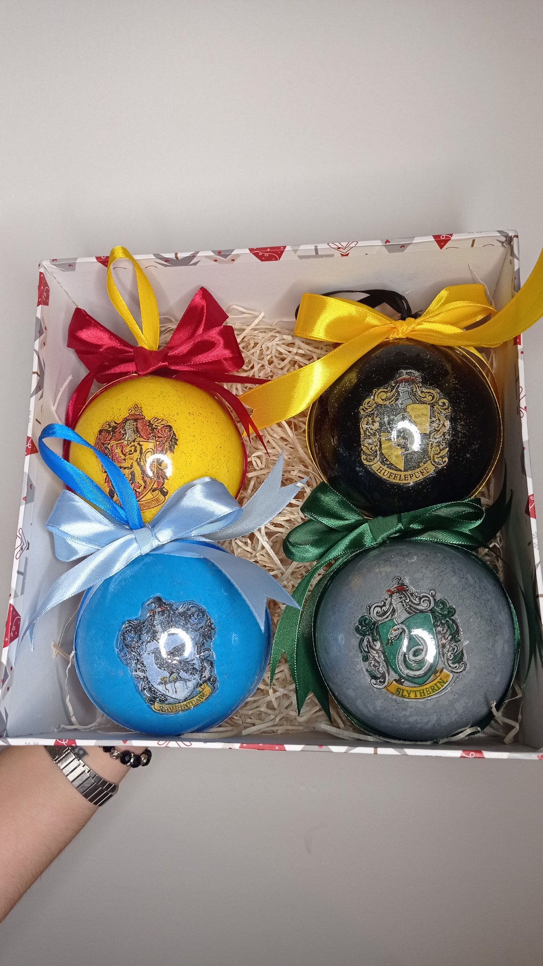 Pack of 4 Houses Harry Potter Balls Christmas Balls - Etsy