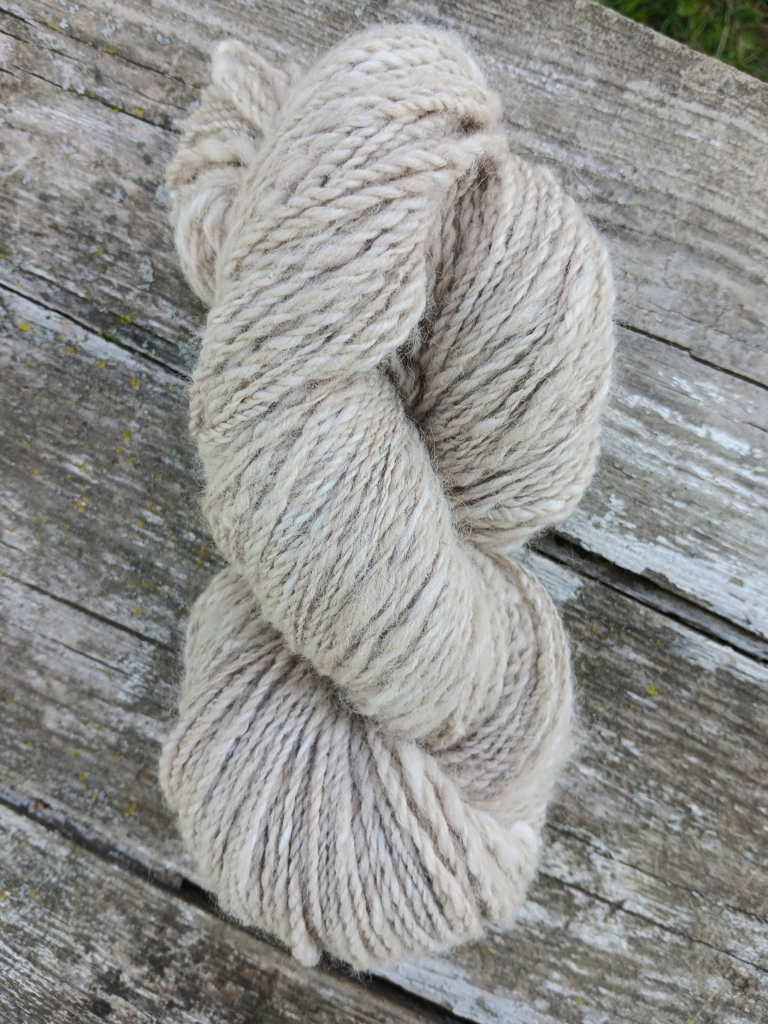 Handspun Creamy off White Alpaca Yarn 172 Yard Skein Soft and Smooth ...