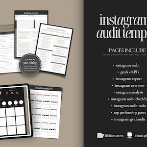 Editable Instagram Audit Template Social Media Audit Instagram Strategy ...