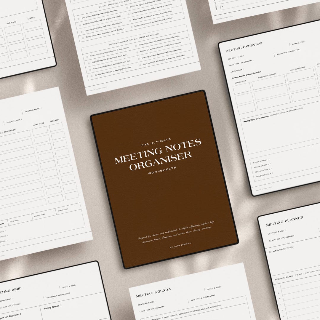 Meeting Planning Worksheets / Meeting Management Templates / Plan Your ...