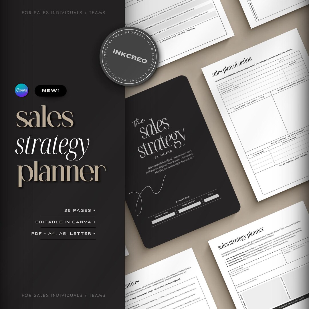 Ultimate Sales Workbook Plan Your Sales Sales Strategy Planner Business ...