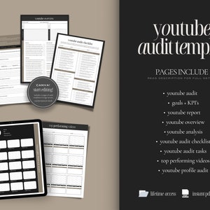 Editable Youtube Audit Template Social Media Audit Youtube Strategy ...