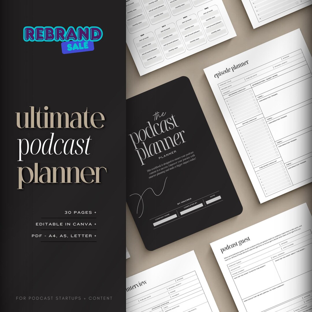 RB SALE* Podcast Channel Workbook • Plan Your Podcast • Become A ...