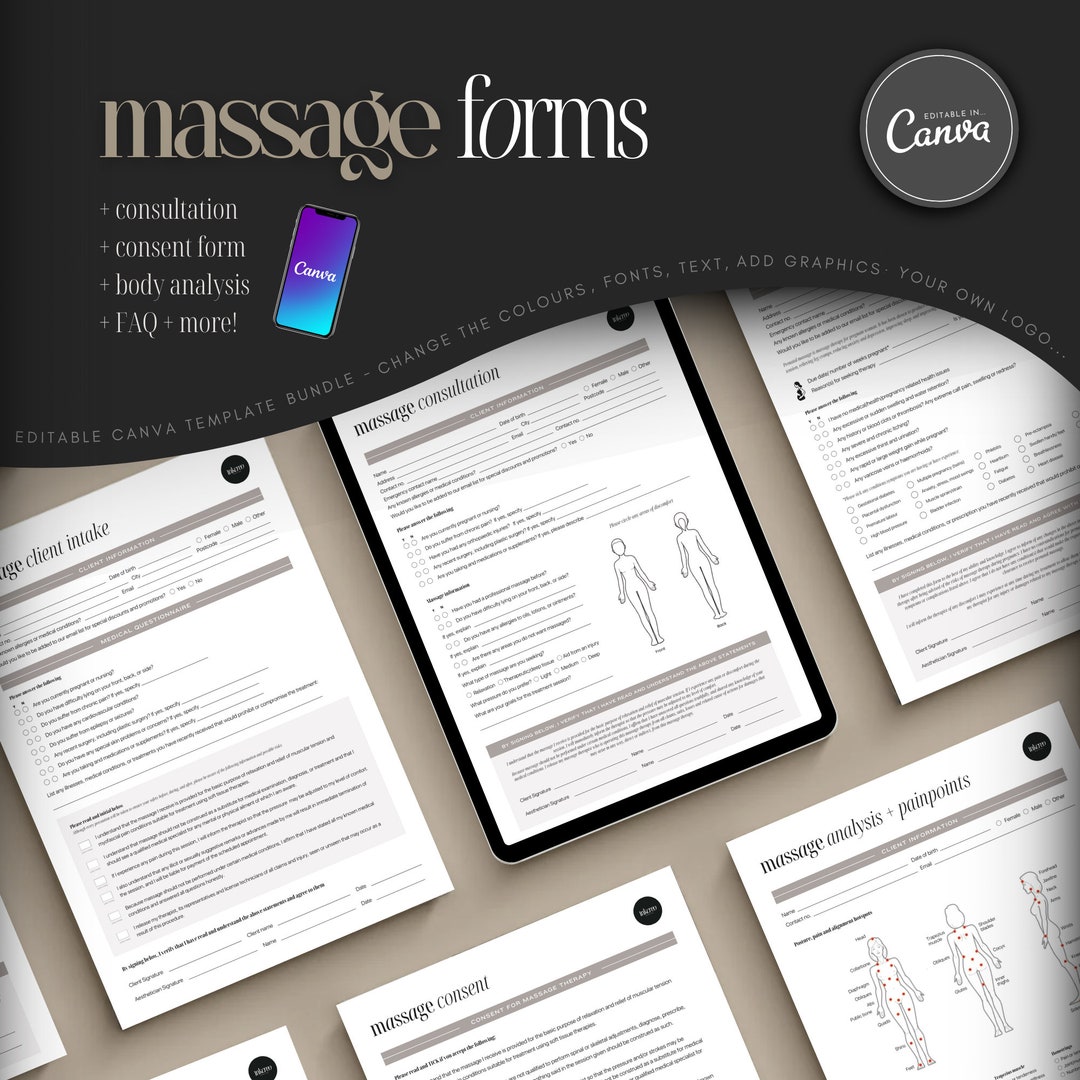 Body Massage Consent Templates Massage Therapy Deep Tissue Massage ...