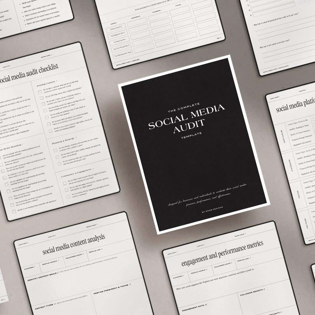 Social Media Audit Worksheets / Social Media Strategy / Audit for ...