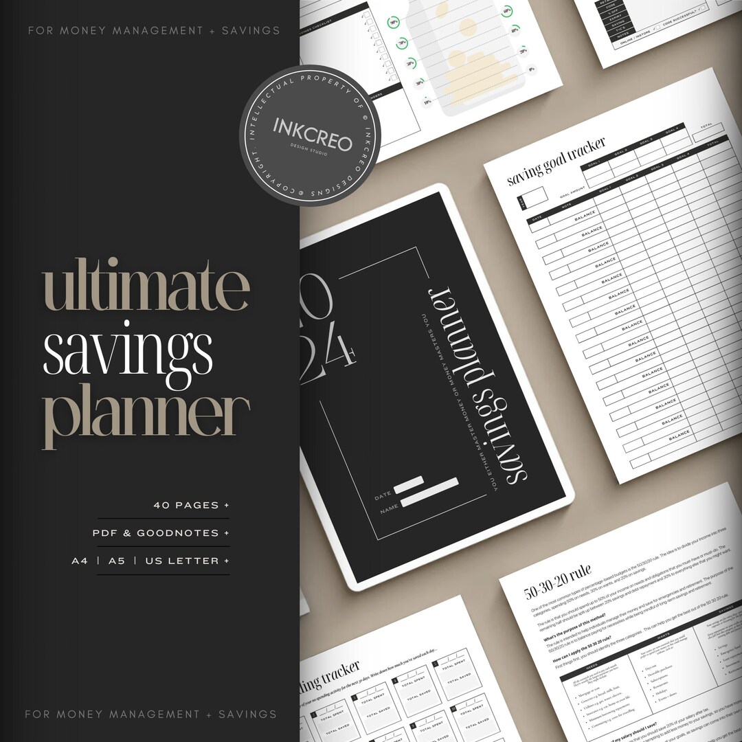 Ultimate Savings Workbook Save Money Money Management Budget Planner ...
