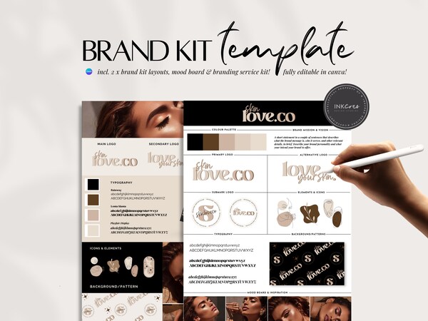 Illustrator Brand Board Template Adobe Illustrator - Etsy Canada