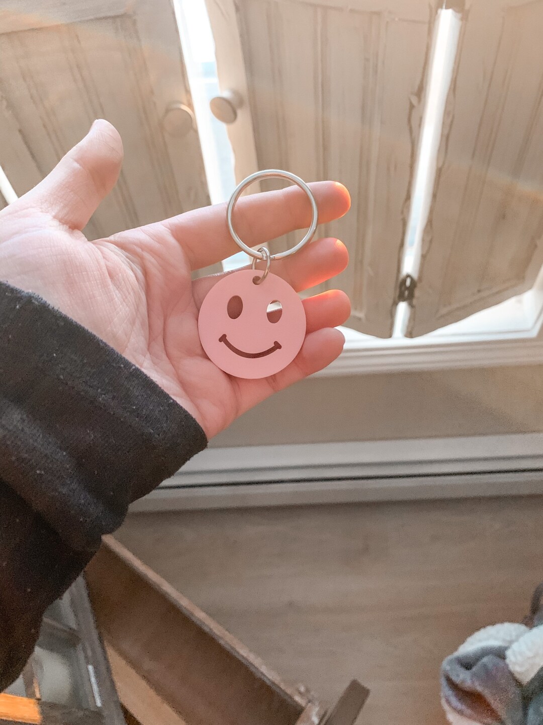 Smiley Face Keychain / Smiley Bag Tag / Retro Keychain / Cute Gift ...