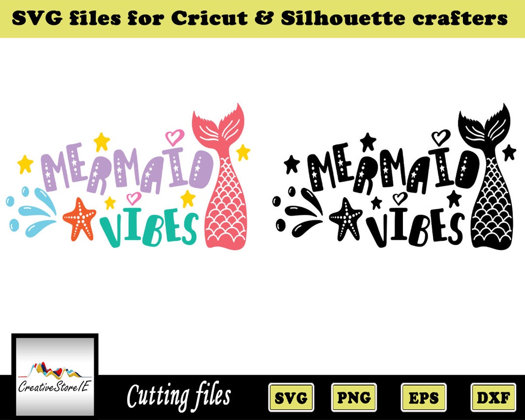 Mermaid Vibes Svg, Mermaid Svg, Mermaid Tail Svg, Instant Download - Etsy