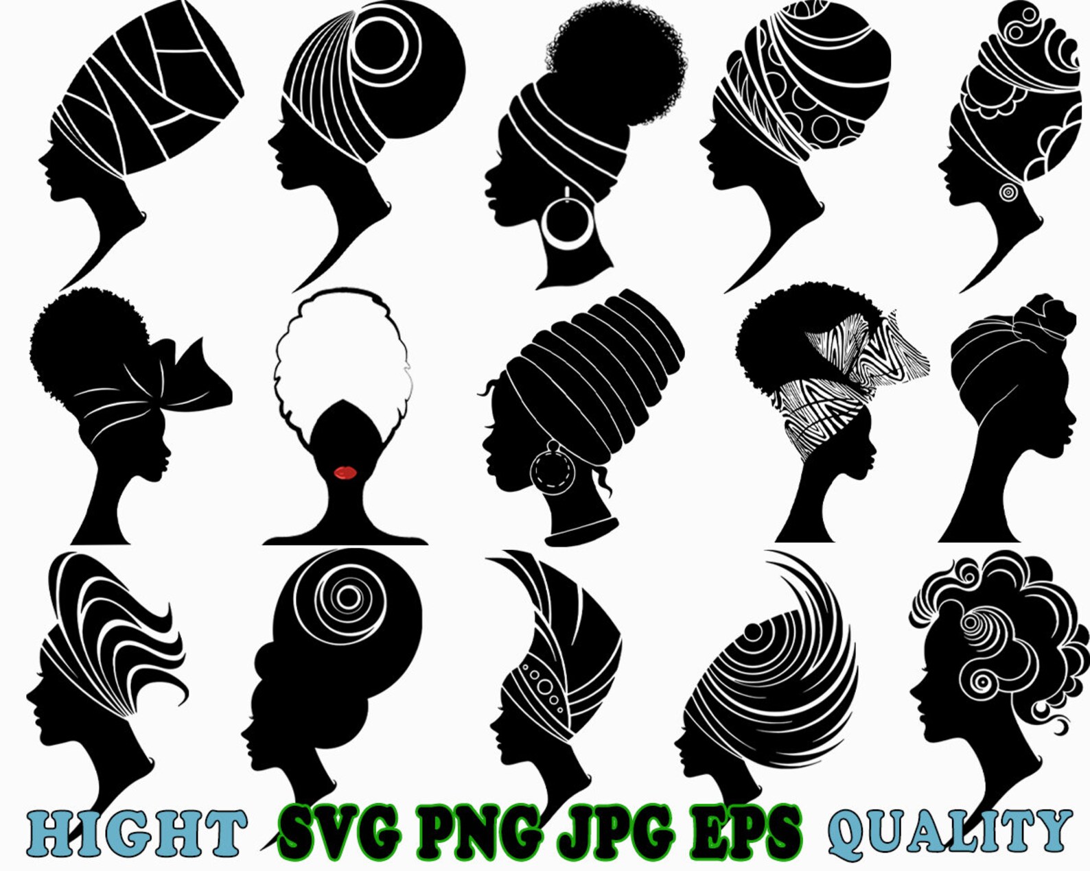Afro Woman Bundle, Afro Woman Svg, Afro Girl Svg, Afro Svg, Black Woman ...
