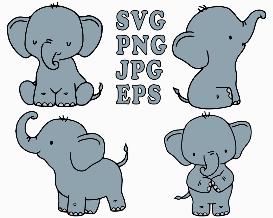 Baby Elephant Svg.elephant SVG, Elephant Bundle, Svg Files for Cricut ...